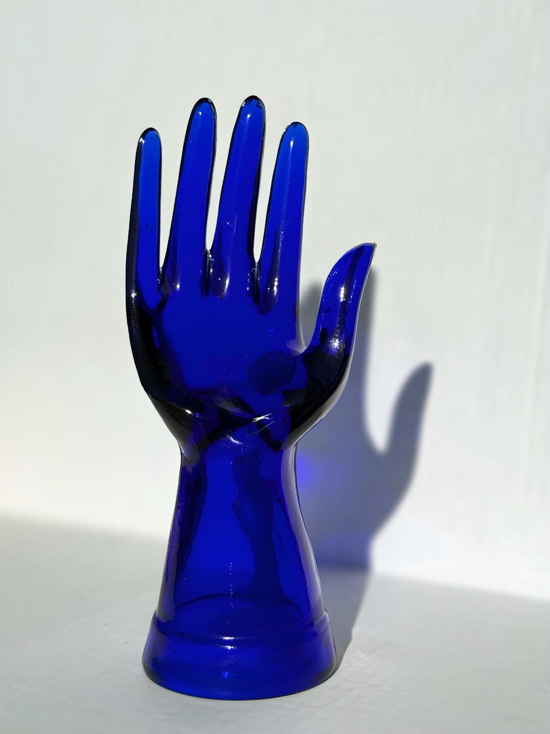 Vintage MCM Cobalt Blue Glass Hand / Jewelry Display Mannequin - Etsy