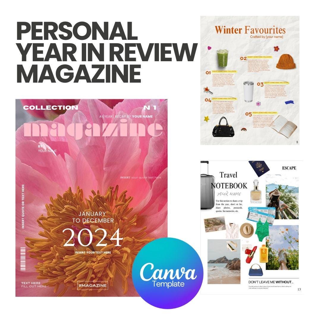 Custom Magazine Template | Year in Review 2024 Magazine | Digital ...