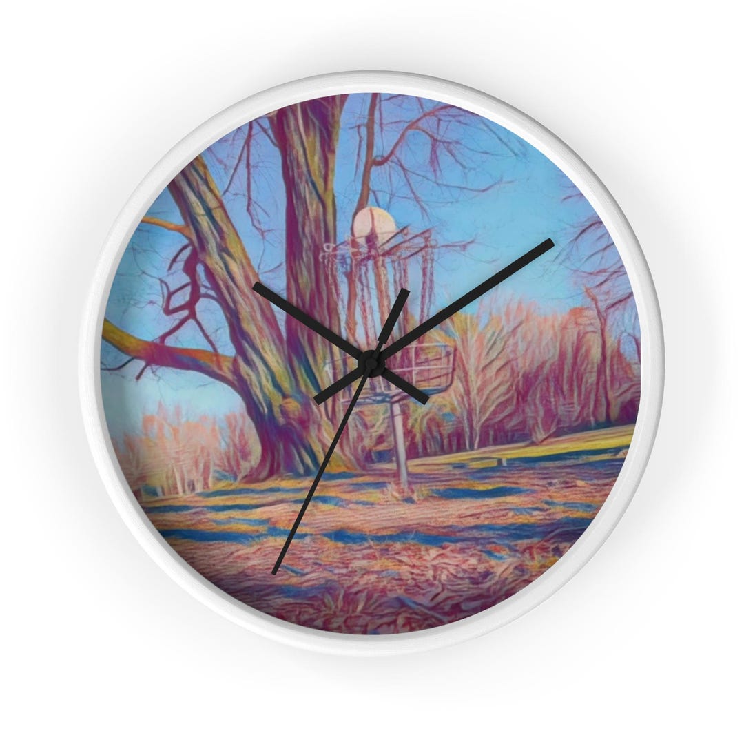Disc Golf Wall Clock, Frisbee Golf Timepiece, Unique Sports Clock, Disc ...