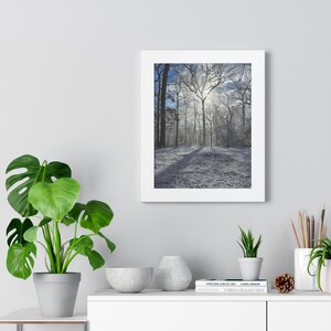 Vertical Poster, Winter Wonderland Print, Framed Wall Art, Holiday Home ...