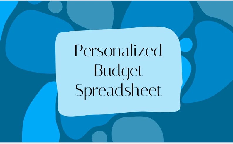 Personalized Budget Spreadsheet - Etsy