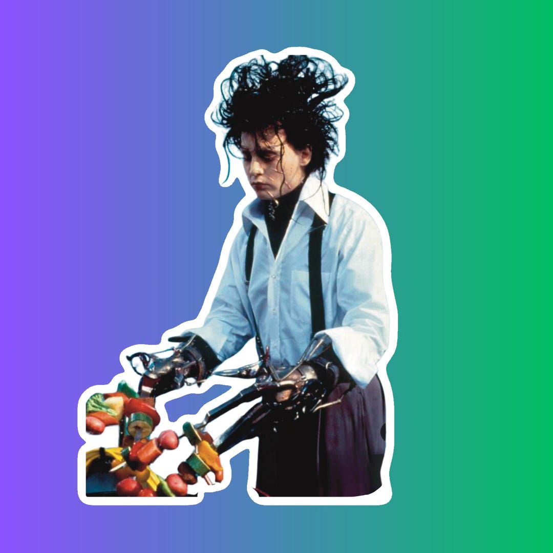 Edward Scissorhands Sticker – Tim Burton, Pop Culture, Movie Lover ...