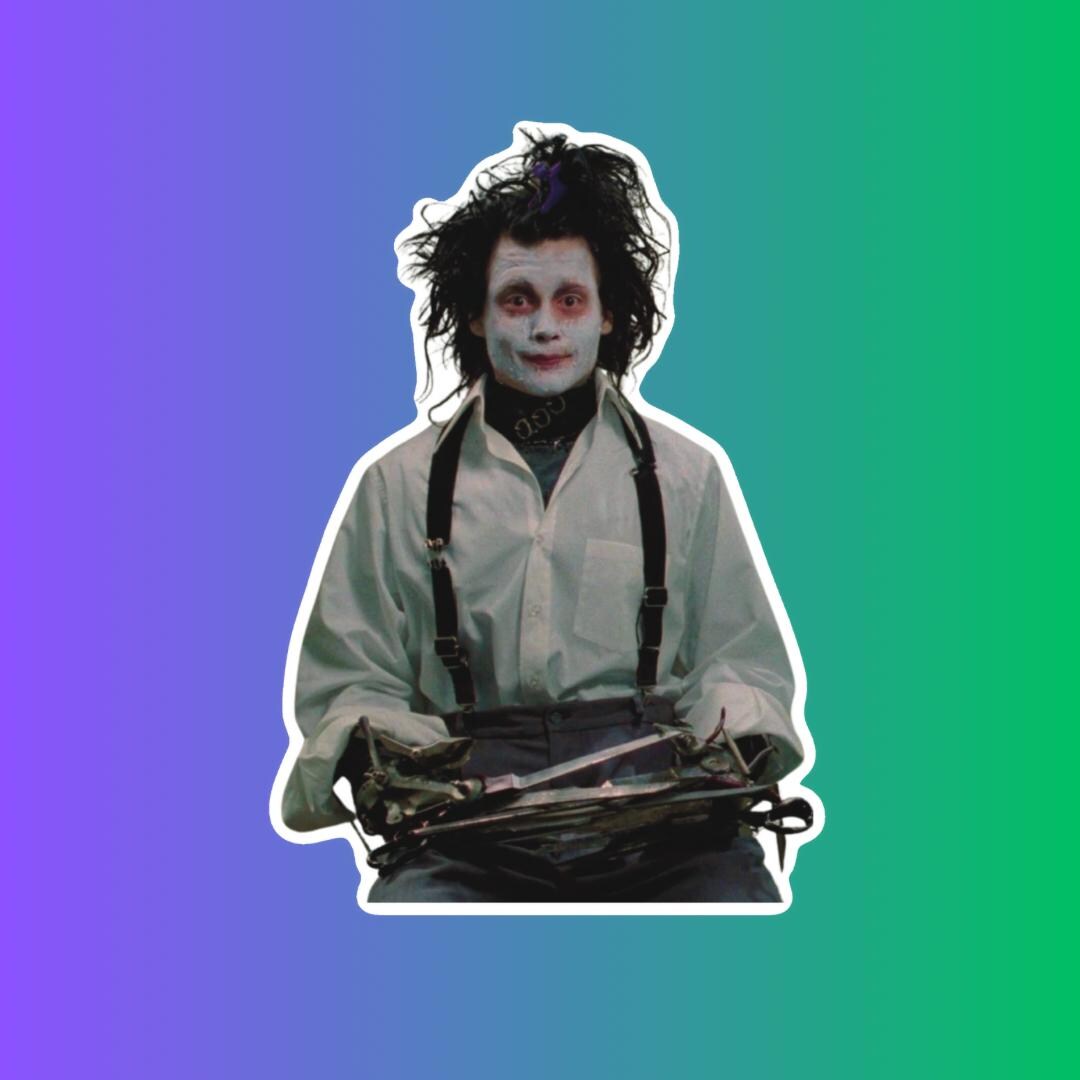 Edward Scissorhands Sticker – Tim Burton, Pop Culture, Movie Lover ...