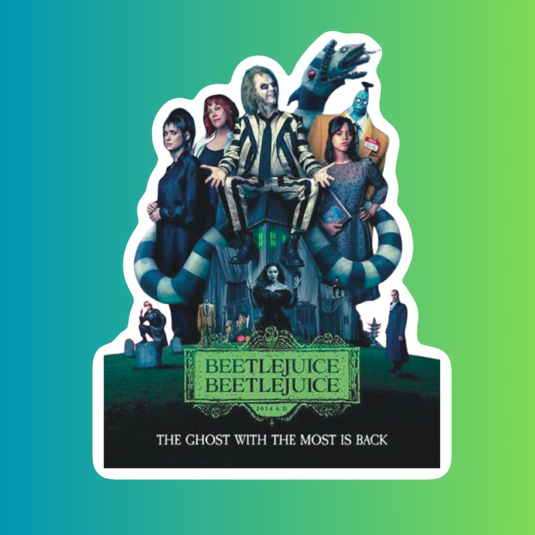 Beetlejuice Beetlejuice Sticker | Movie Sticker | Pop Culture | Winona ...