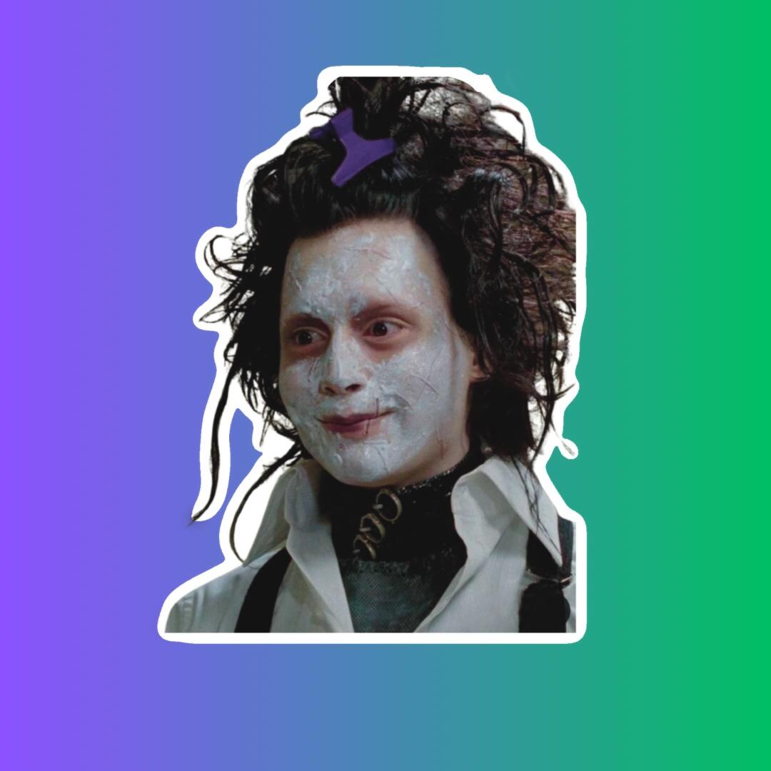 Edward Scissorhands Sticker – Tim Burton, Pop Culture, Movie Lover ...