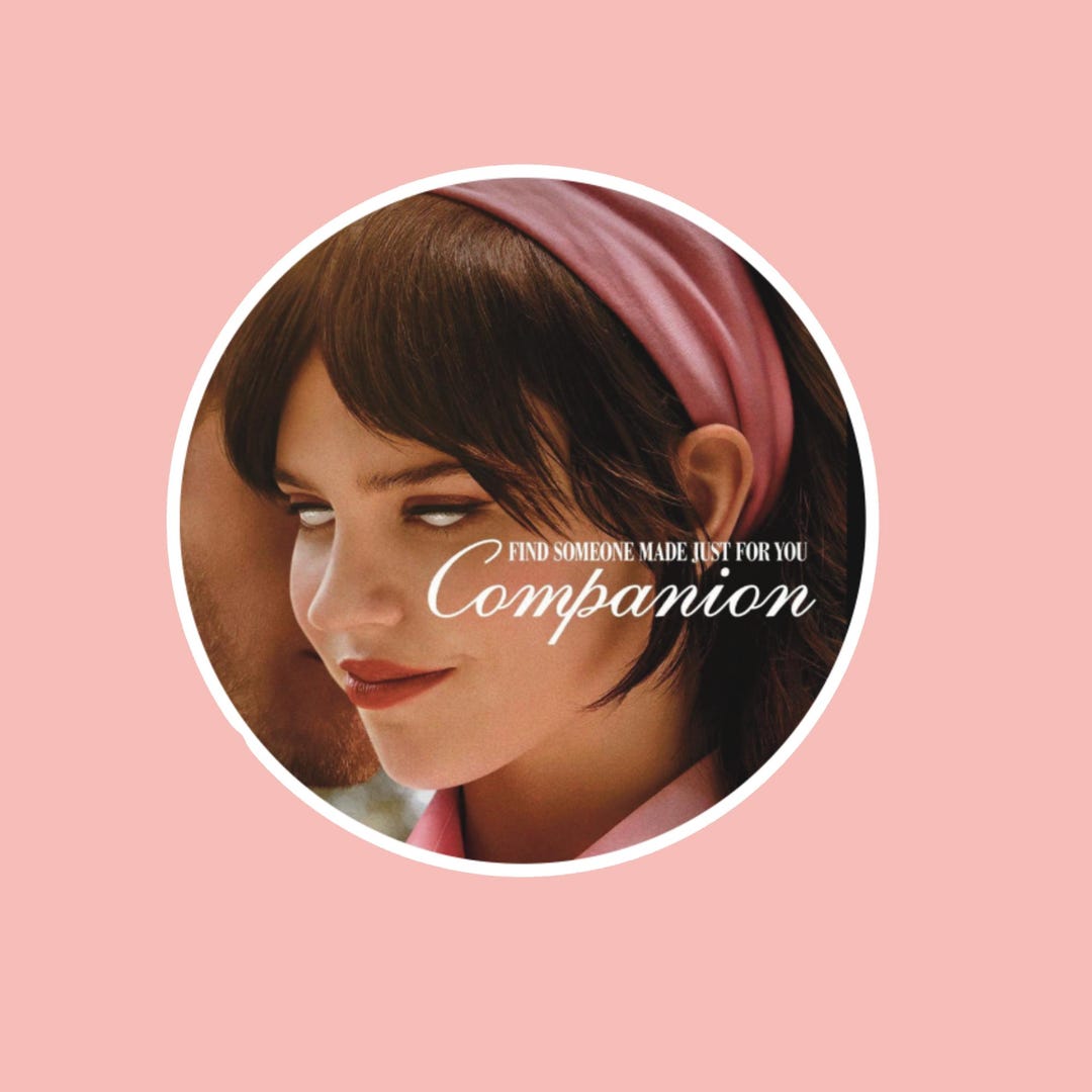 Companion Movie Sticker Sophie Thatcher Horror Film Fan Art, Minimalist ...