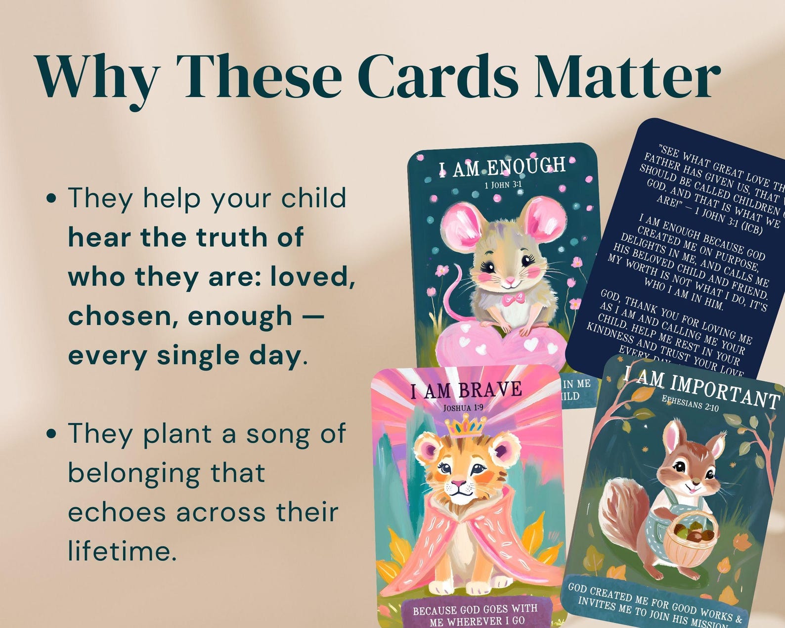 Christian Affirmation Cards for Kids Homeschool Prayer Printable Bible ...