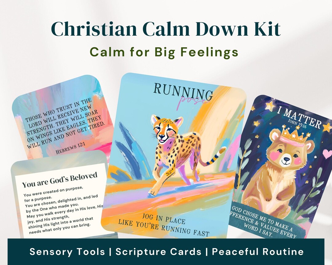 Christian Calm Down Bundle for Kids – Printable Sensory Kit for ...