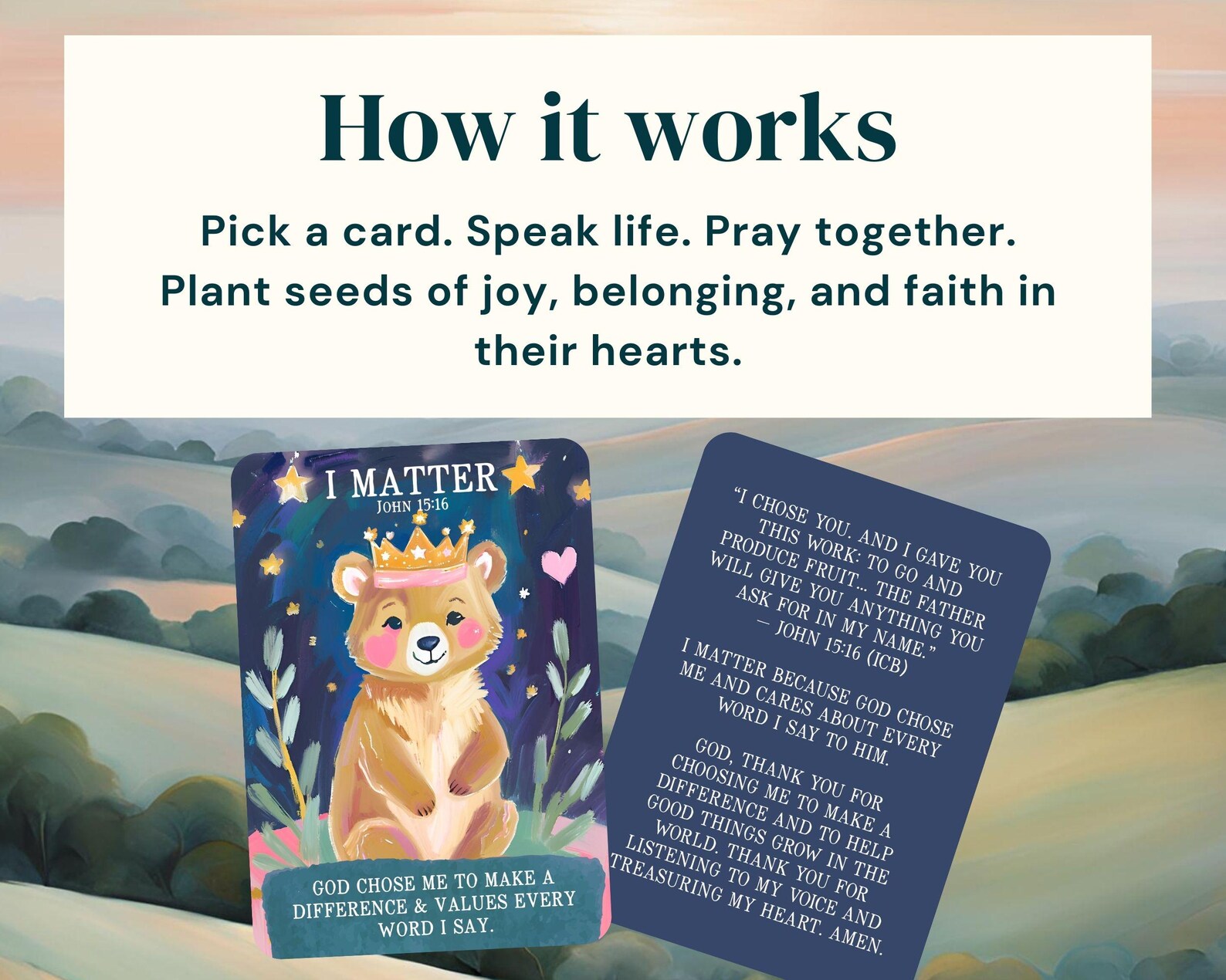 Christian Affirmation Cards for Kids Homeschool Prayer Printable Bible ...