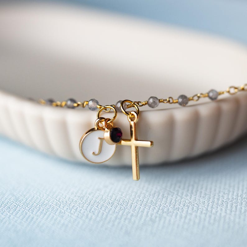 Christian Cross Bracelet Baptism Gift Goddaughter Present Confirmation ...