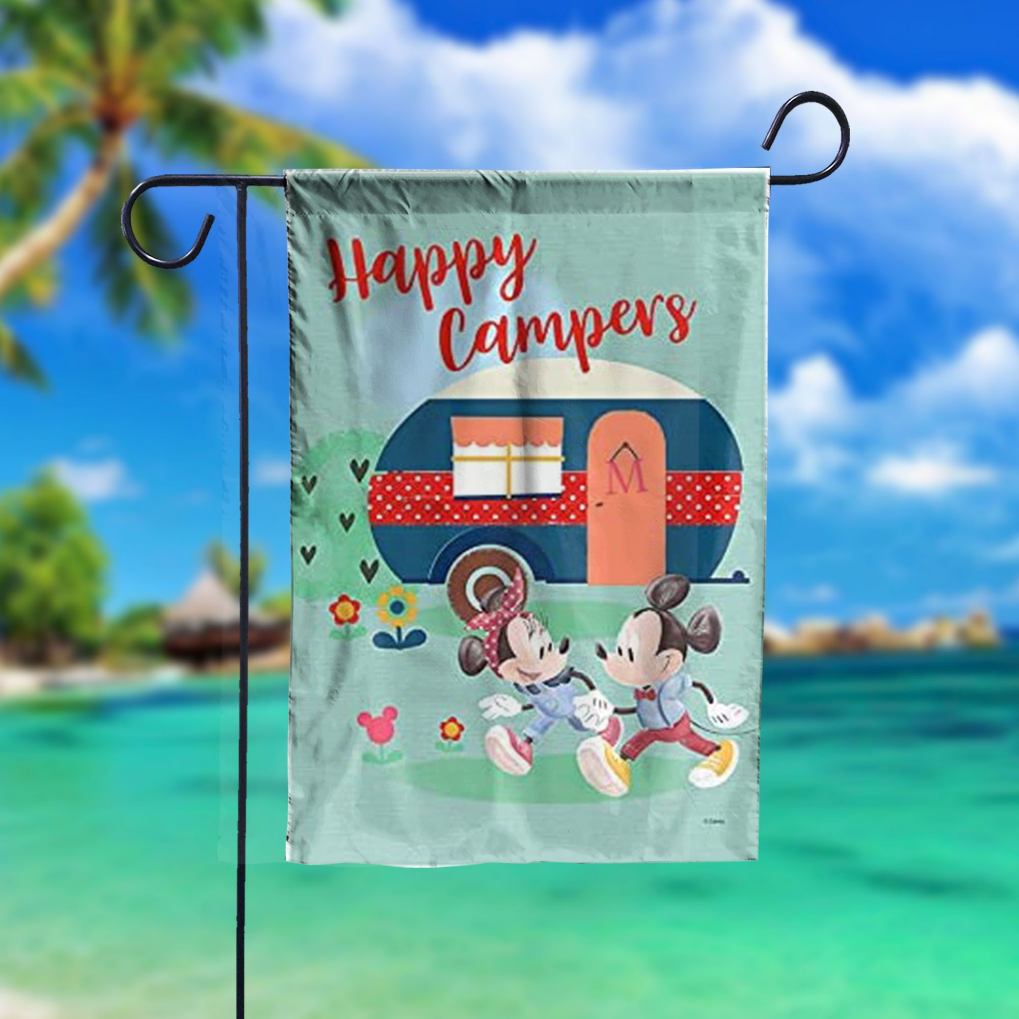 Disney Camping Flag, Mickey Mouse And Minnie Mouse Flag
