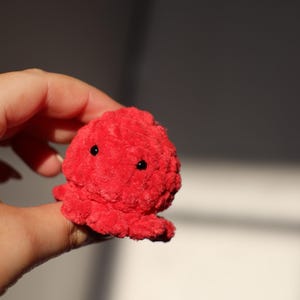 Handmade Crochet Octopus Worry Buddy Amigurumi Comfort Plush Anxiety ...