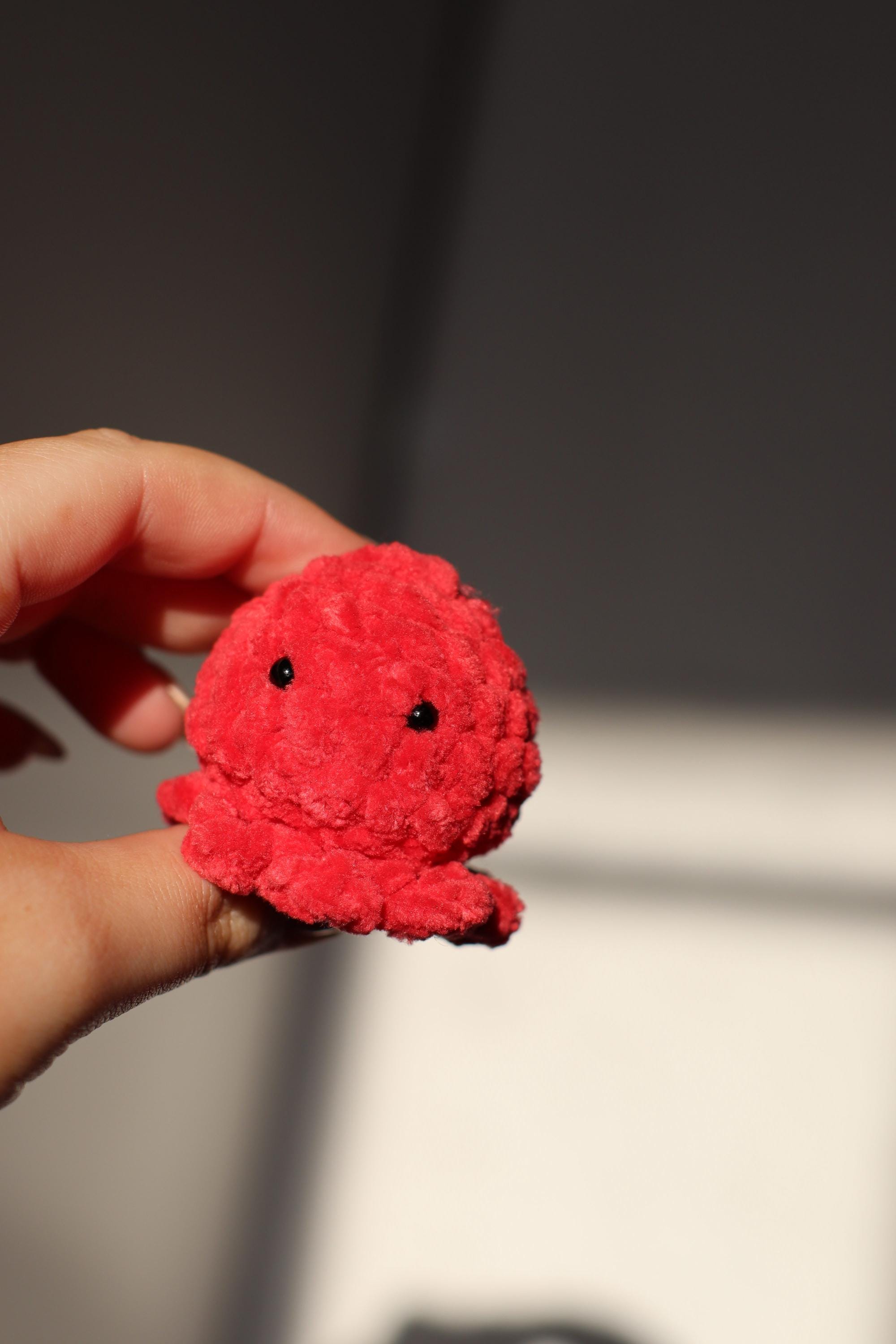 Handmade Crochet Octopus Worry Buddy Amigurumi Comfort Plush Anxiety ...