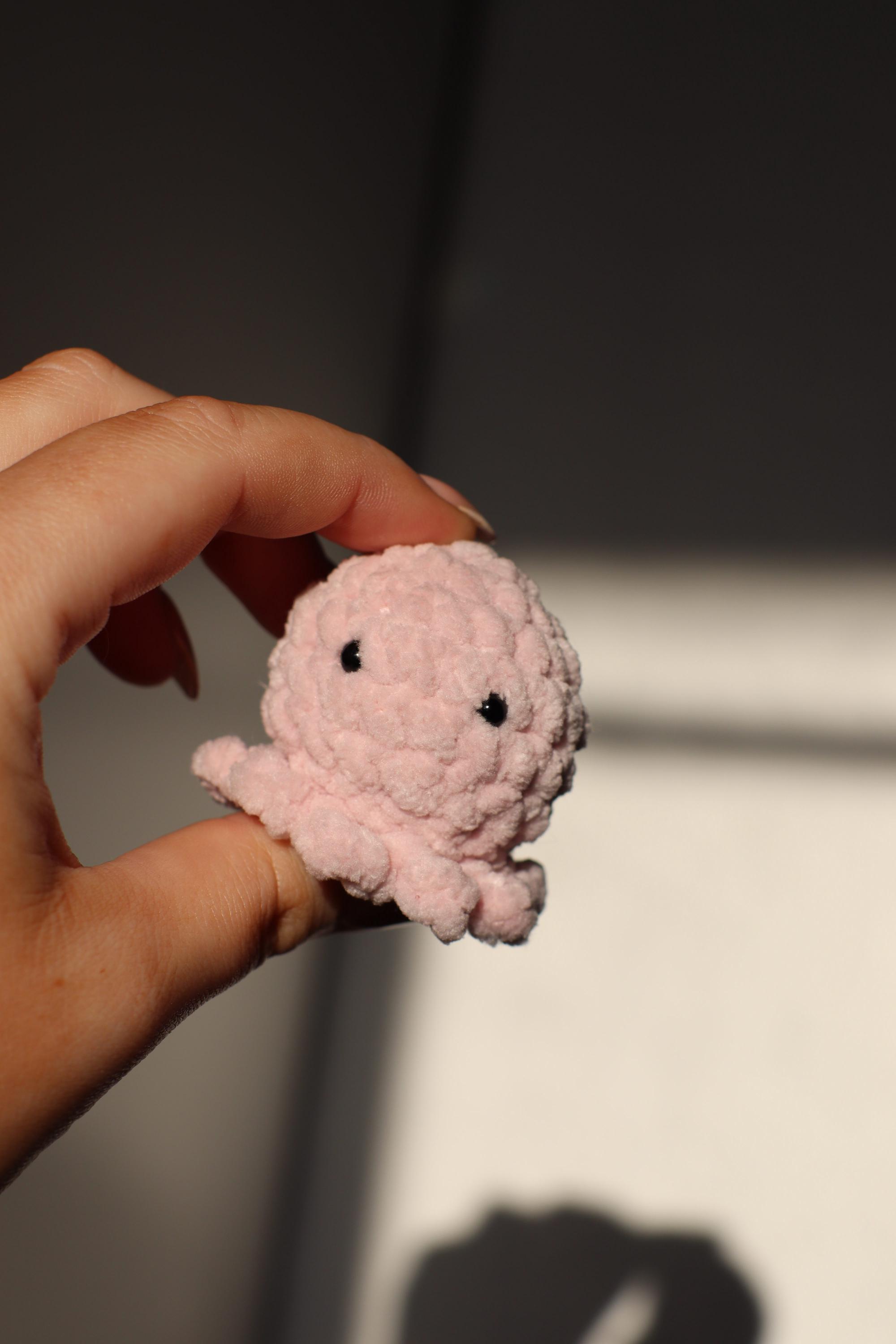 Handmade Crochet Octopus Worry Buddy Amigurumi Comfort Plush Anxiety ...