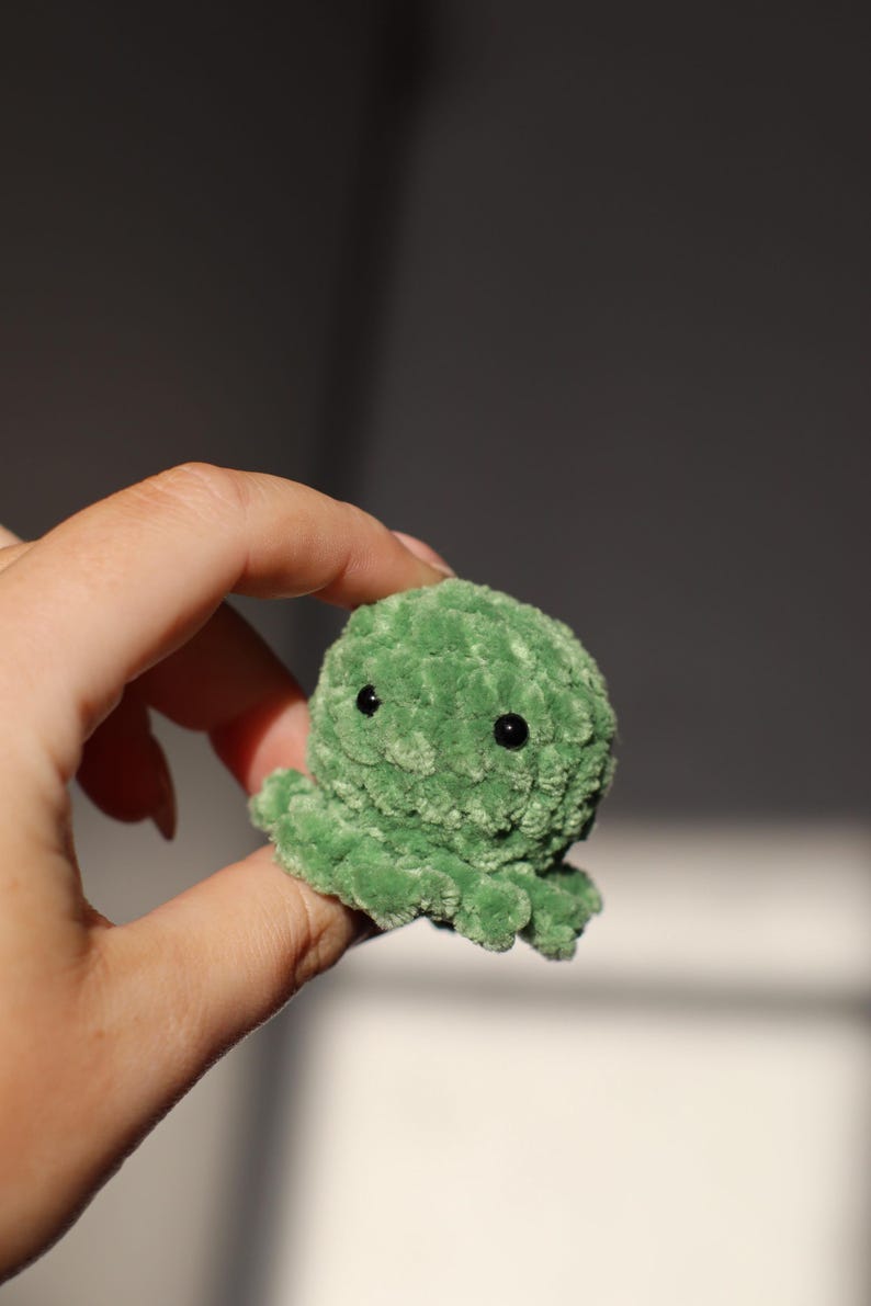 Handmade Crochet Octopus Worry Buddy Amigurumi Comfort Plush Anxiety ...