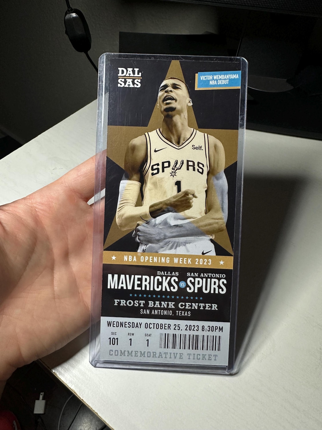 Victor Wembanyama Physical Custom Commemorative NBA Debut Game Ticket ...