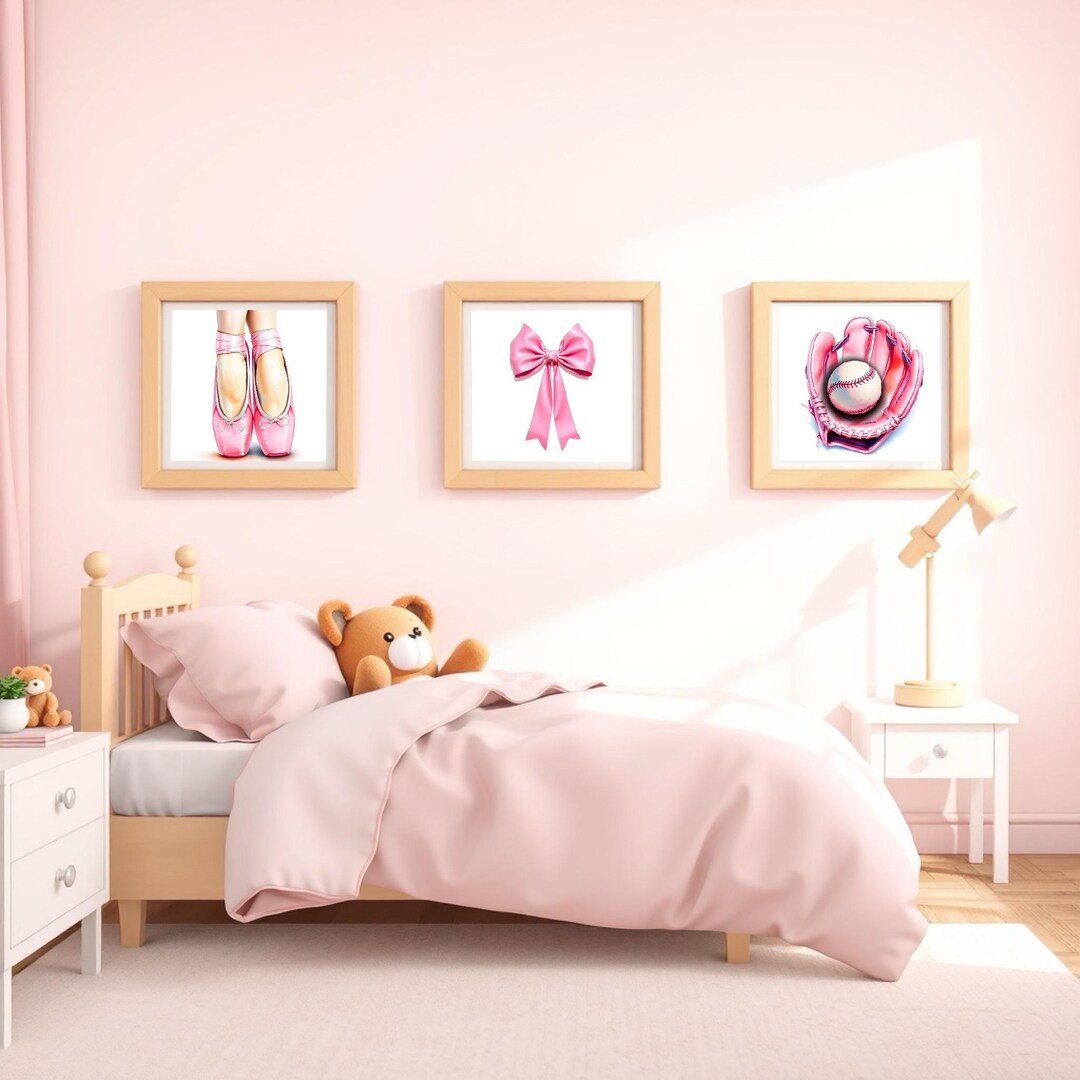 Tutus and Turf Digital Wall Art Set of 3 Digital Download Art Ballerina ...