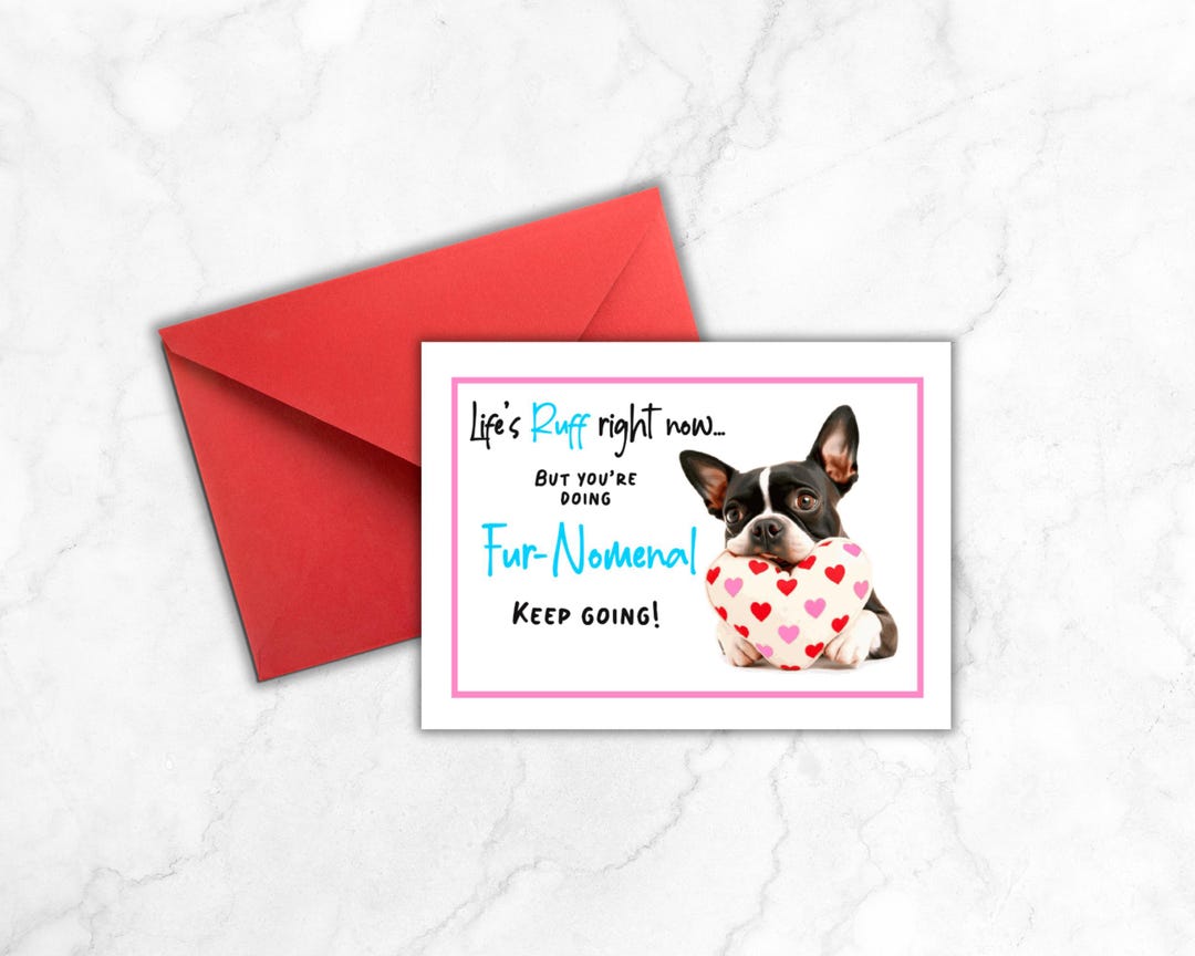 Life’s a Little Ruff Right Now Printable Dog Encouragement Card | Fur ...