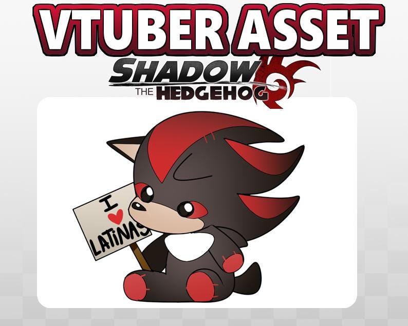 Vtuber Adorable Plushie Asset Streamer Shadow Hedgehog Sonic Cute ...