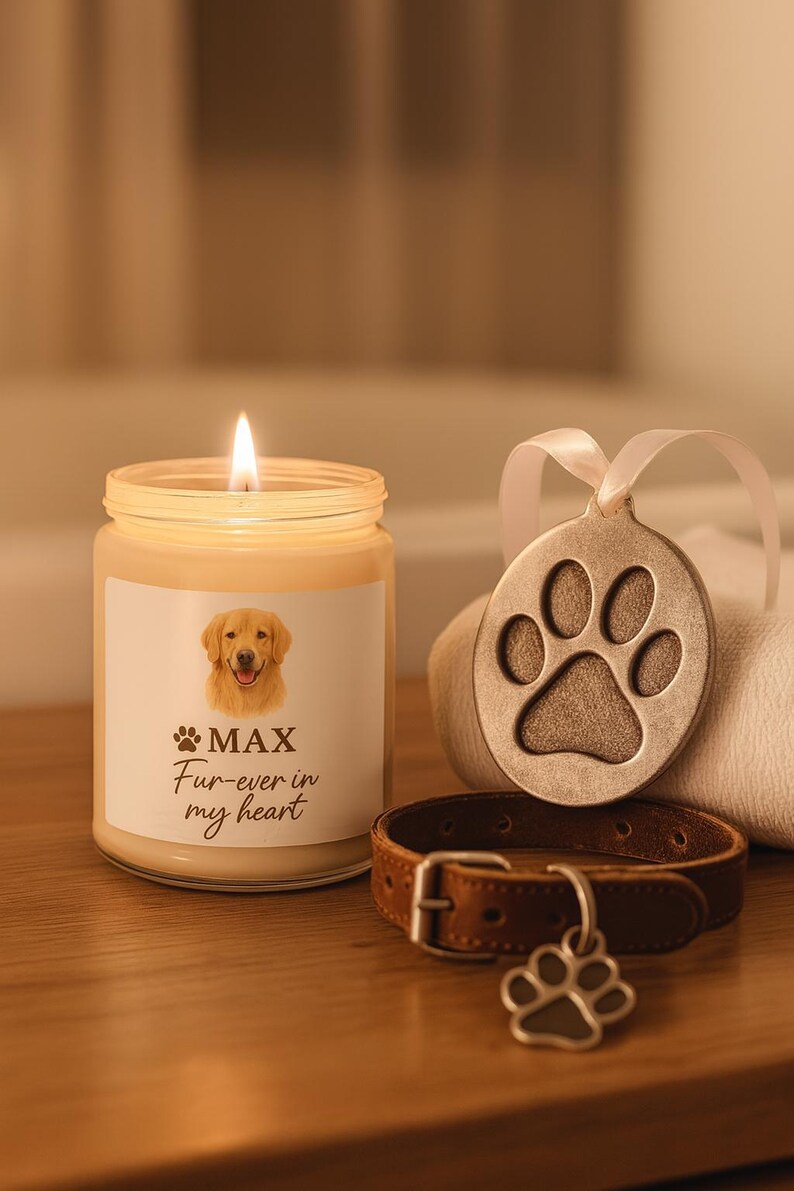 Personalized Pet Memorial Candle | Custom Dog Loss Gift | Pet ...