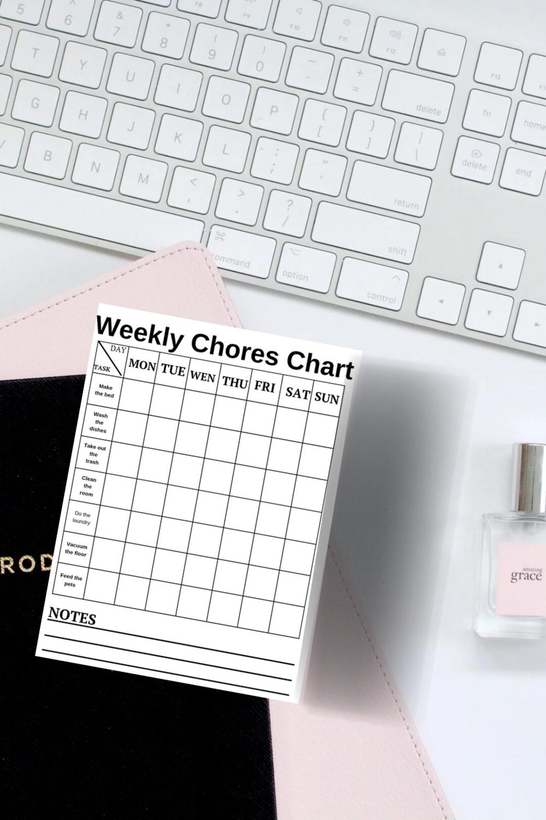 Weekly Chores Chart Printable | Family Cleaning Schedule | Kids Reward ...