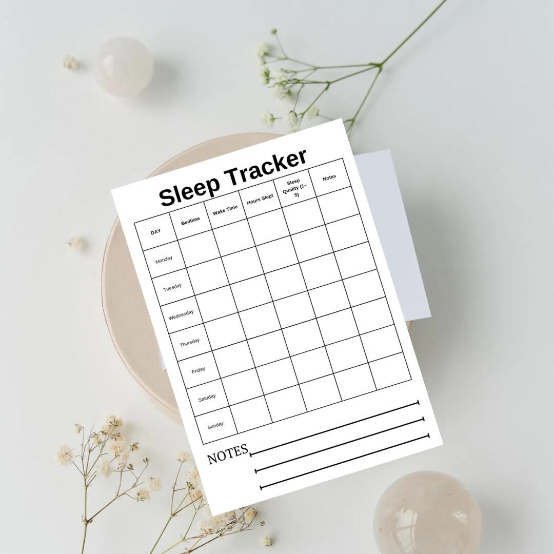 Sleep Tracker Printable | Daily Sleep Log PDF | A4 Sleep Planner Sheet ...