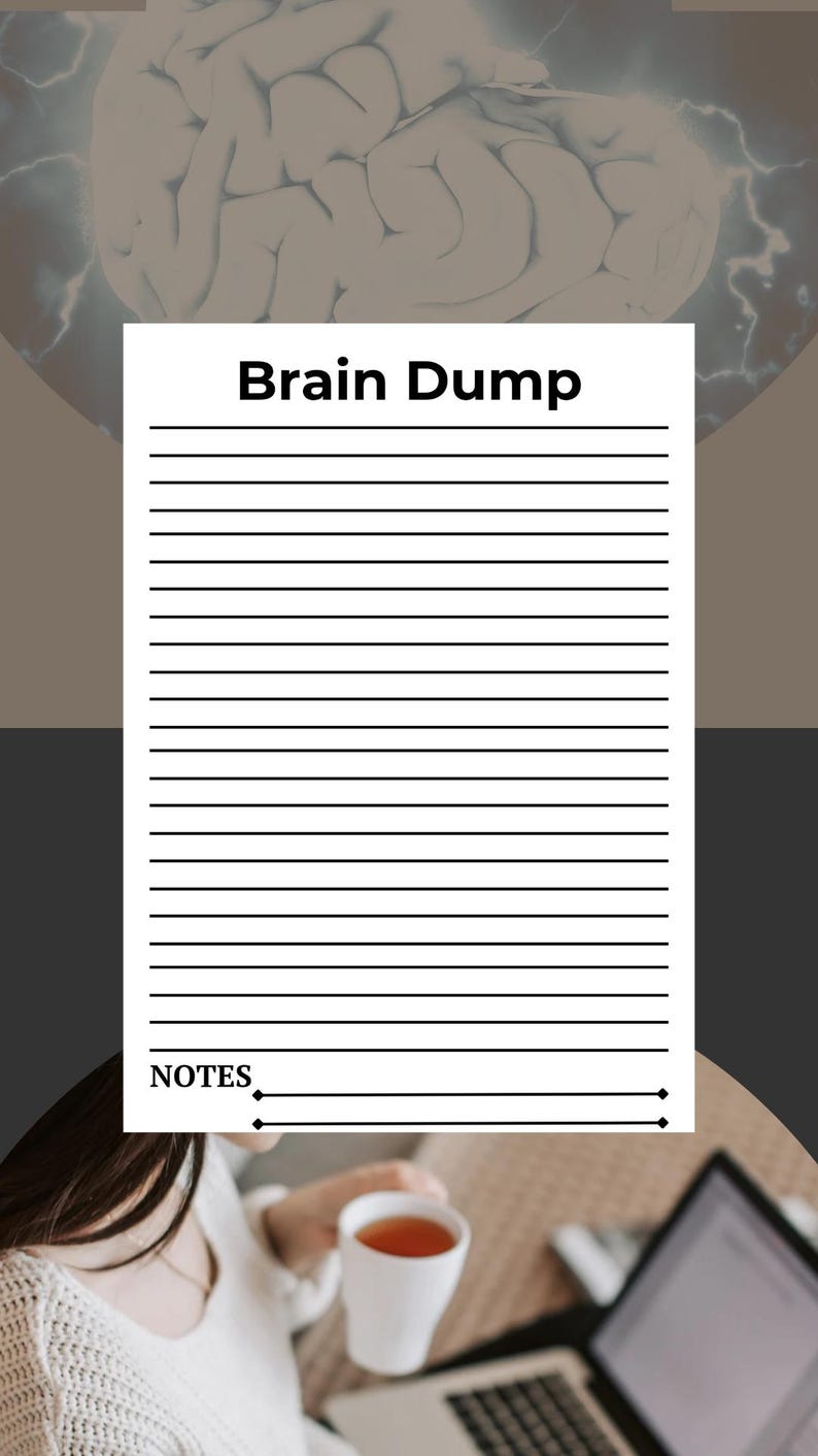 Brain Dump Page | Minimalist A4 Printable Planner | Digital Download ...