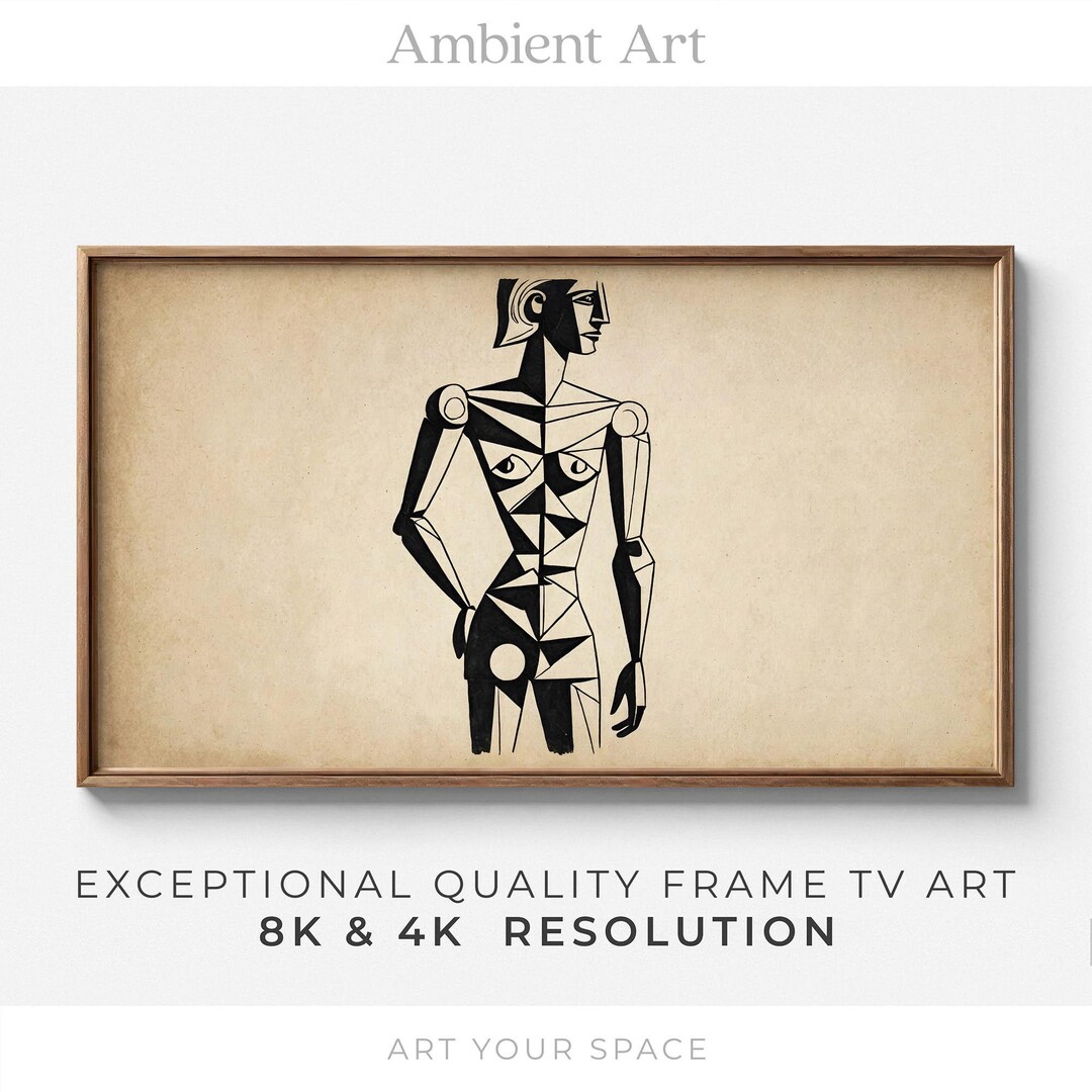 Cubist Human Sketch | Picasso Style Frame TV Art (digital Download) - Etsy