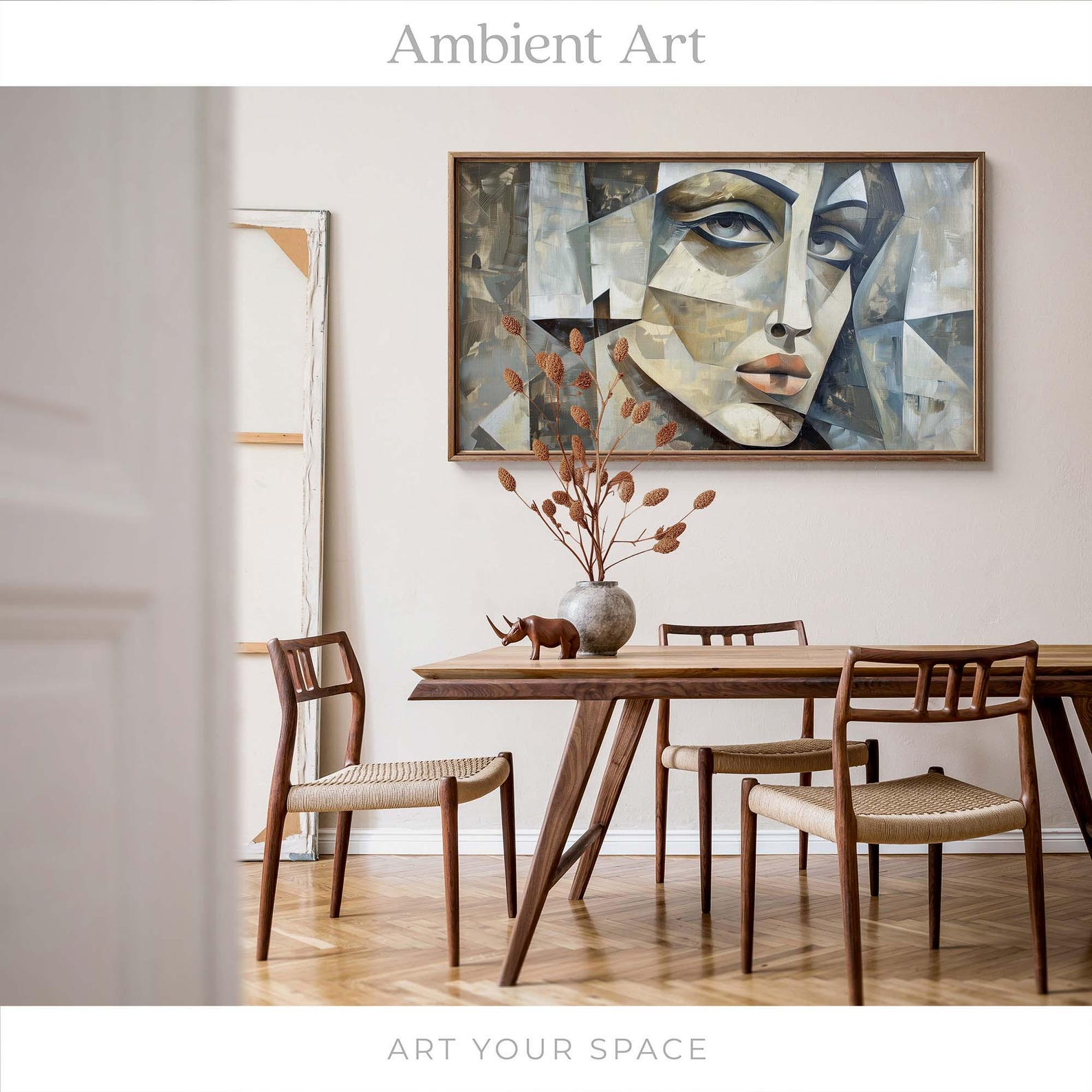 TV Art | Cubist Portrait of a Lady Oil Painting | Artwork for Samsung ...
