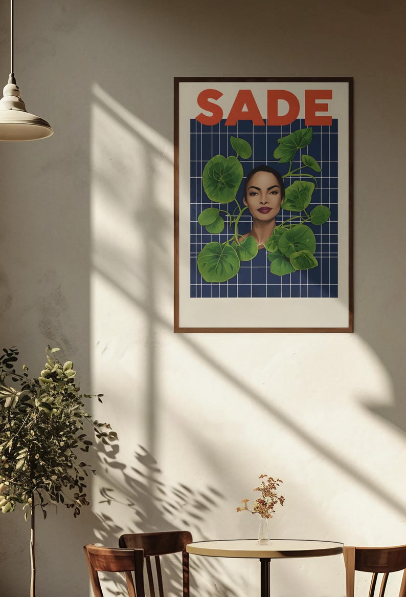 Sade Adu Poster, Matte Vertical Poster, Soul R&B Wall Decor, Bedroom ...