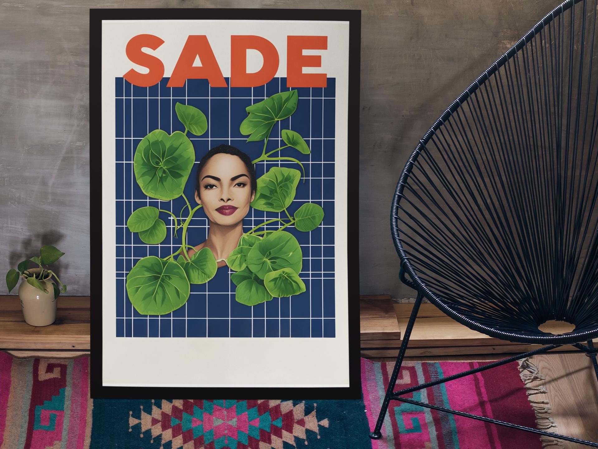 Sade Adu Poster, Matte Vertical Poster, Soul R&B Wall Decor, Bedroom ...