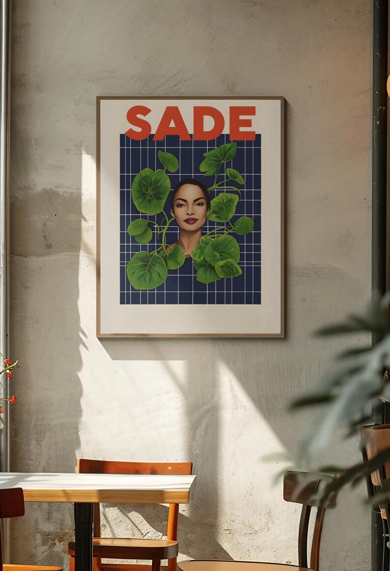 Sade Adu Poster, Matte Vertical Poster, Soul R&B Wall Decor, Bedroom ...