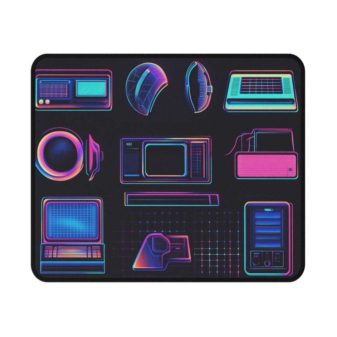 Vintage Style Gaming Mouse Pad, Retro 80s 90s Design, Non-slip Mouse ...