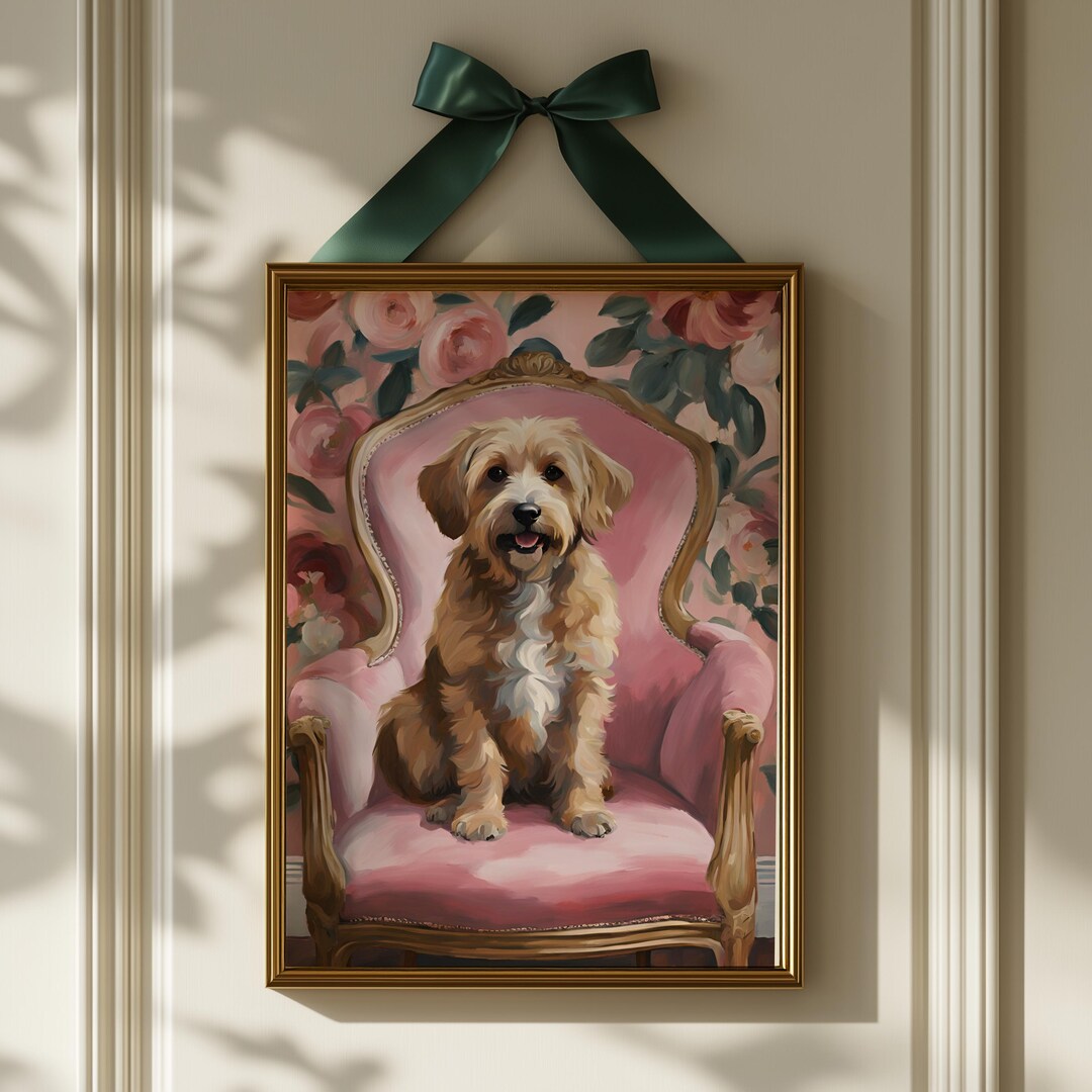 Golden Doodle Wall Art, Golden Doodle Portrait, Doodle Dog Art ...