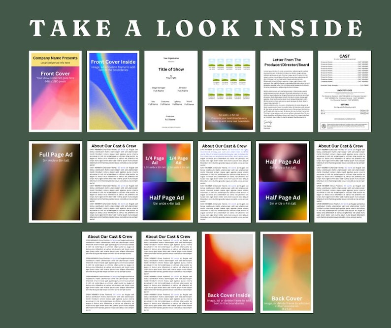 Editable Theatre Program Template for Plays | Canva Stage Production ...