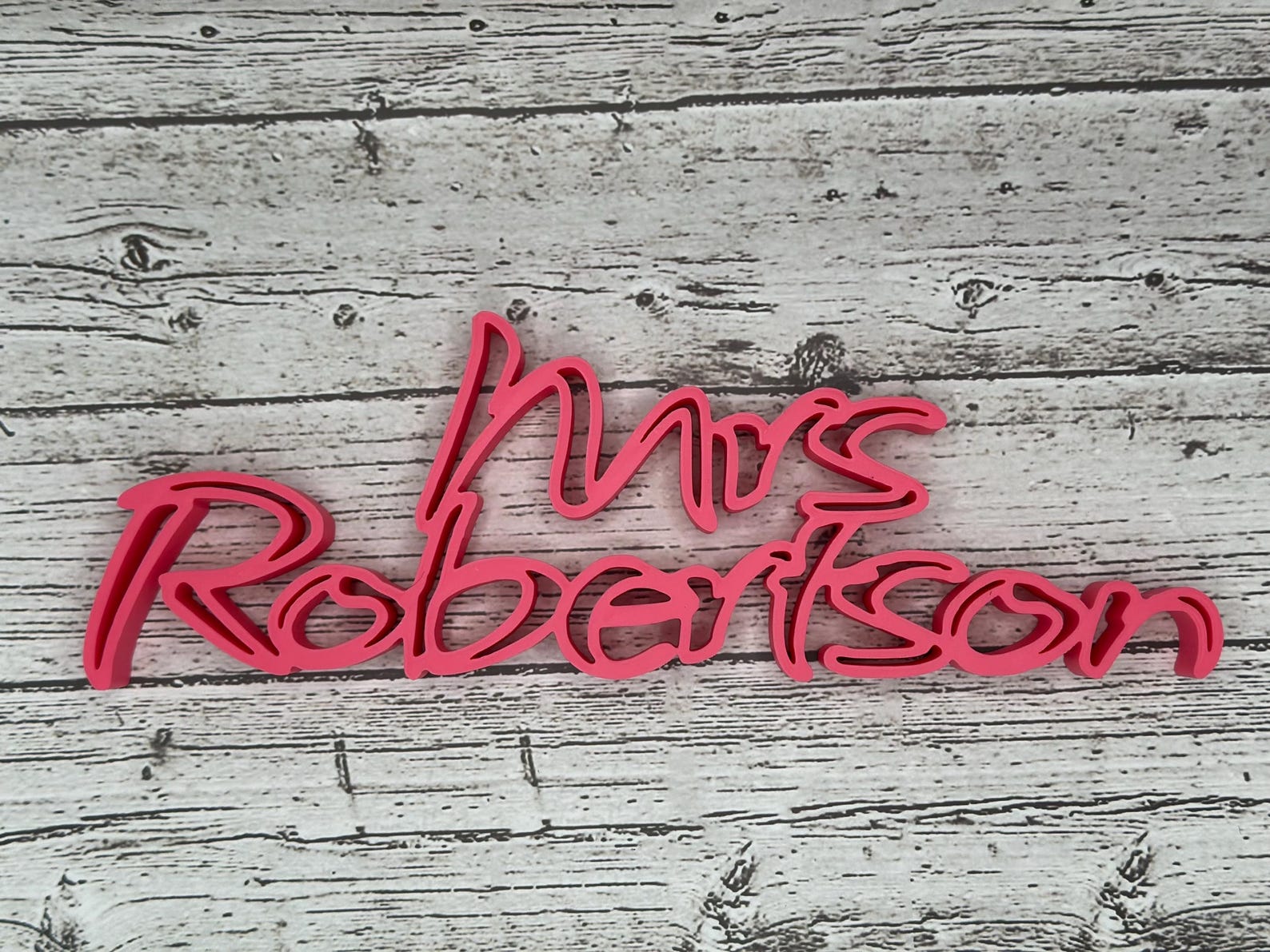 Custom 3D Printed Teacher Name Plate - Personalized Desk Name Sign ...