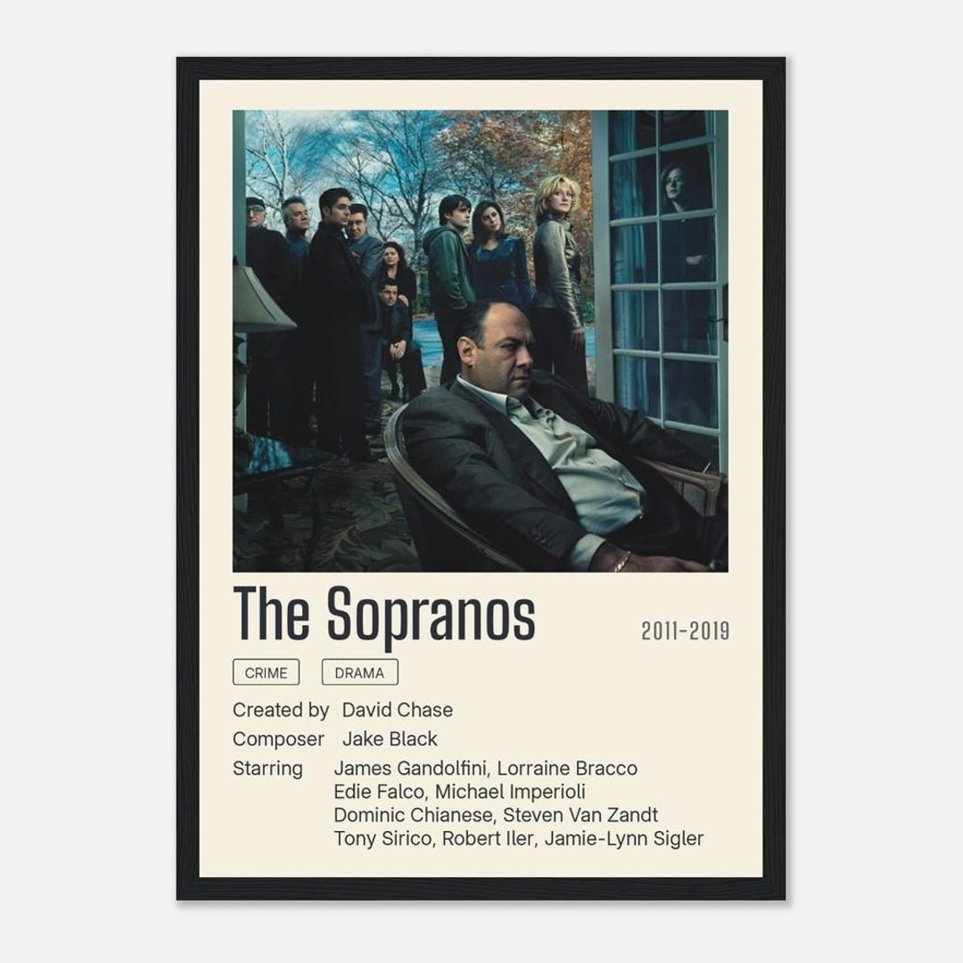 The Sopranos Poster - Mafia Crime Drama Wall Art - Tony Soprano TV Show ...