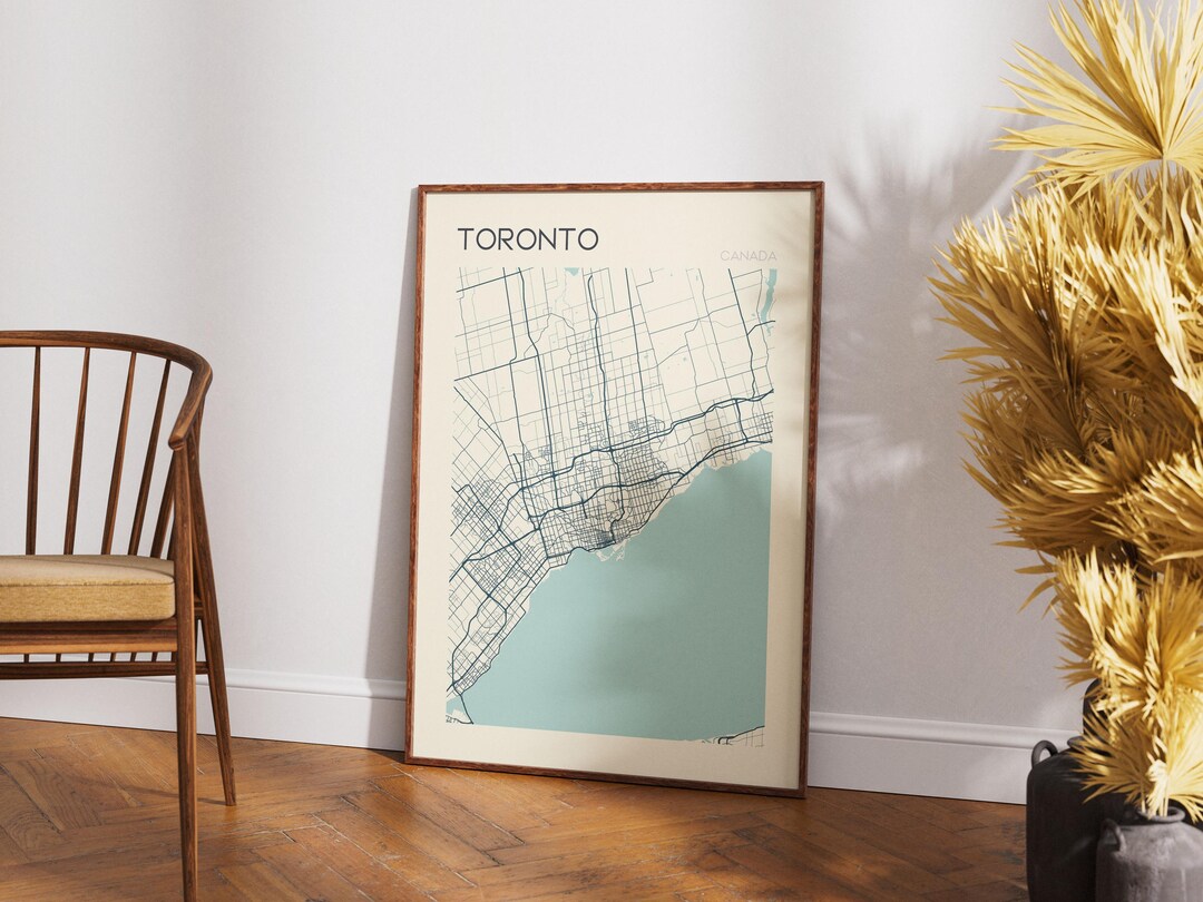 Toronto Map Poster - Minimalist City Map of Toronto, Canada - Modern ...
