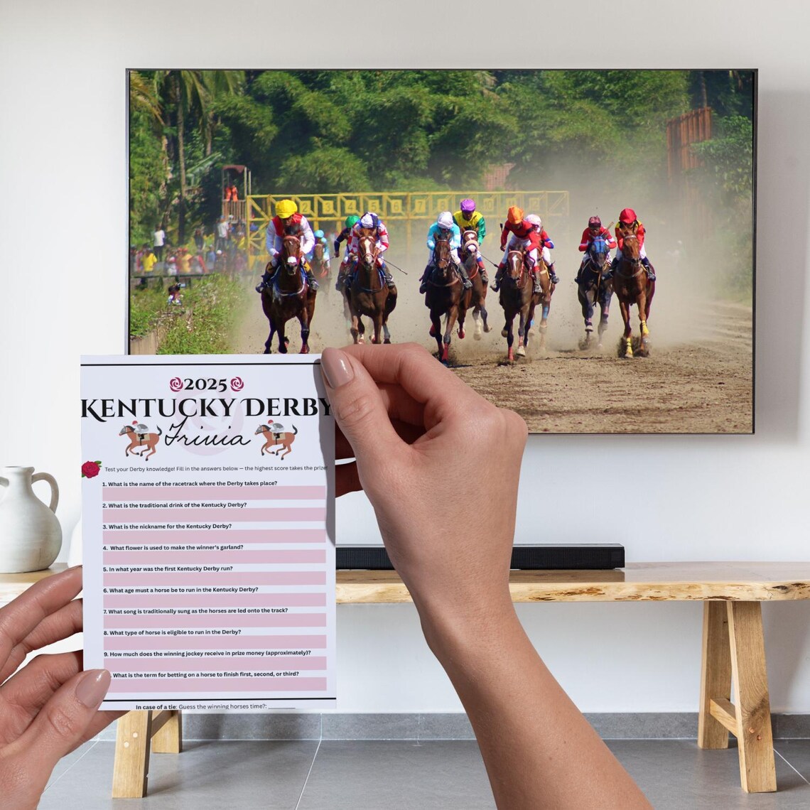 Kentucky Derby Trivia Game - Printable Party Activity - Derby Quiz With ...