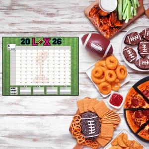 Super Squares Game - 100 Square Football Pool - Printable & Instant ...
