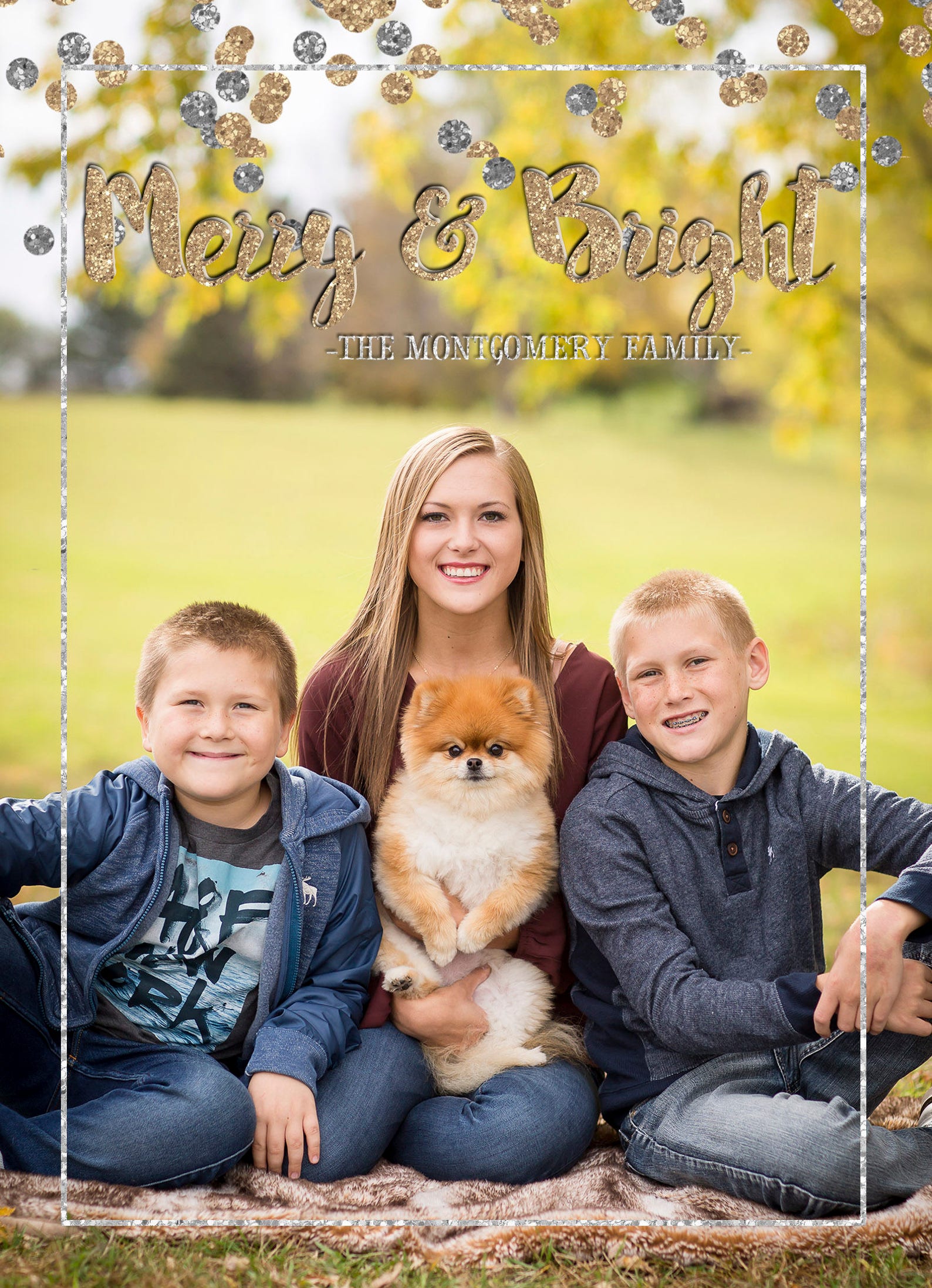 Merry & Bright Year in Review Cards Gold and Silver Glitter | Etsy