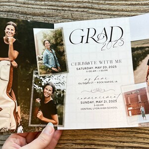 Luxury Custom Folded Graduation Invitations Graduation Announcements ...