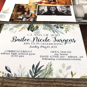 Greenery Tri-fold Graduation Announcements Invitations · Custom ...