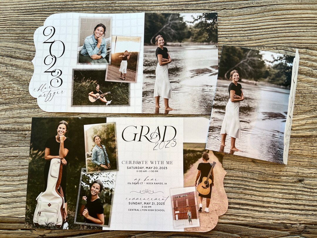 Luxury Custom Folded Graduation Invitations Graduation Announcements ...