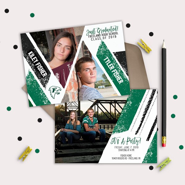 Twin Girls Graduation Party Invitation - Etsy