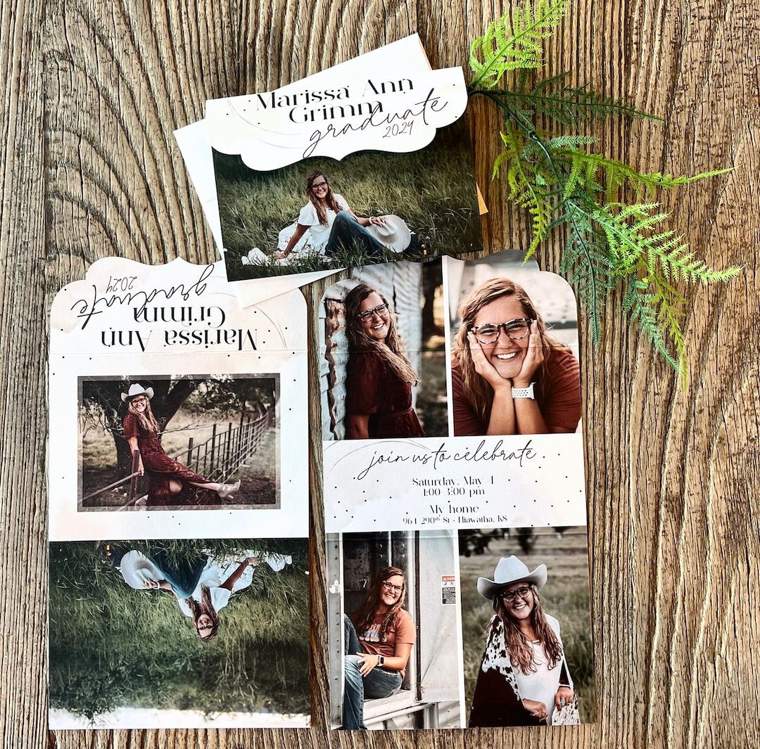 Custom Folded Graduation Invitations · Graduation Announcements ...