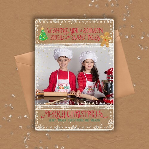 Christmas Photo Card Christmas Card Template Christmas | Etsy