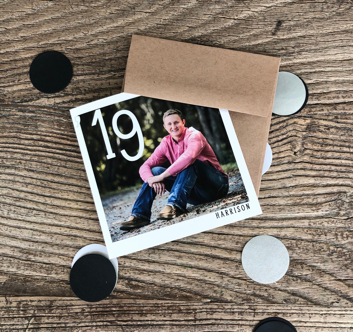 Tri-fold Graduation Announcements Invitations Modern Black & | Etsy