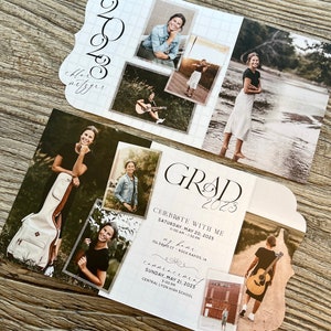 Luxury Custom Folded Graduation Invitations Graduation Announcements ...