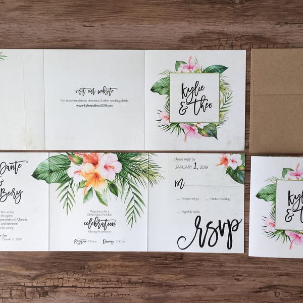 Custom Destination Wedding Invitation Suite - Etsy